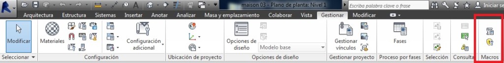 REVIT ARCHITECTURE (245) – Macros introducción
